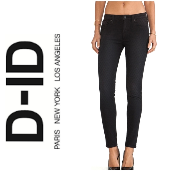 D-ID | Jeans | Did Revolve New York Skinny Quilted Diamond Stitch Black ...